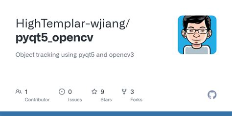 github hightemplar wjiang pyqt5 opencv object tracking using pyqt5