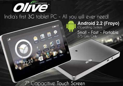 Olivepad Vt100 Android Tablet Now Available With Froyo Telecomtalk