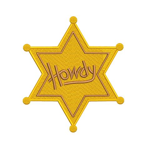 Toy Story Woody Sherriff Badge Inspired Machine Embroidery Design Both