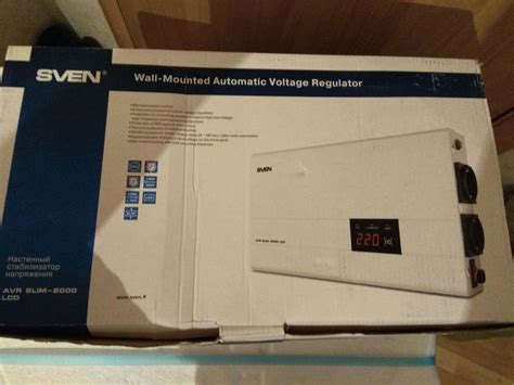 Стабилизатор напряжения SVEN AVR SLIM-2000 LCD — купить в интернет ...