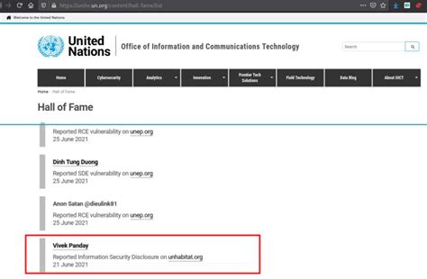 Vivek Panday On Linkedin Bugbounty Private Security Unitednation Bughunting Pentesting…