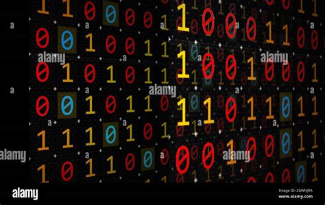 3d rendering of the background based on binary code technology protecting digital data from