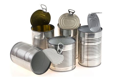 Empty Tin Cans Close Up On White Background Stock Image Image Of Concept Packaging 260286847