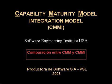 Capability Maturity Model Integration Model Cmmi Software Engineering