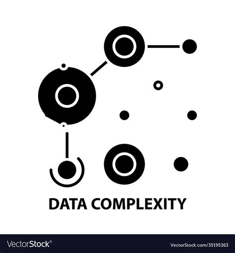 Data Complexity Icon Black Sign Royalty Free Vector Image