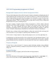 2 30 CSCI 1010 Pass2 ENT Docx CSCI 1010 Programming Assignment 2 Pass2 Background Computer
