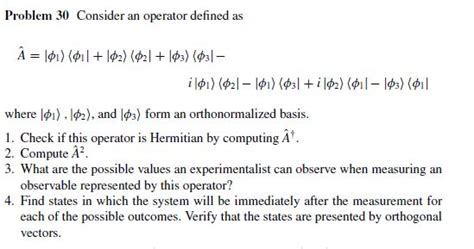 solved problem 30 consider an operator defined as À 101