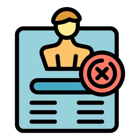 Premium Vector Network Avatar Icon Outline Vector Social Account Web Delete Color Flat