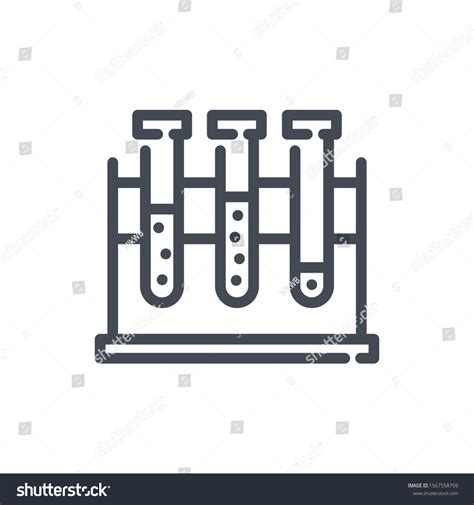 Experiment Line Icon Lab Flask Vector Stock Vector Royalty Free Shutterstock