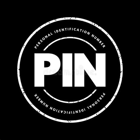 Pin Personal Identification Number Passcode Used In The Process Of