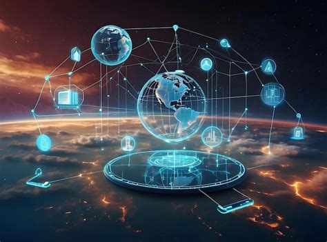 A Sophisticated Graphic Illustrating The Global Business Structure Of Networking With Visual