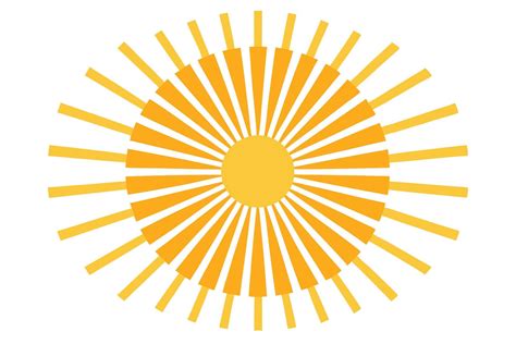 Geometric Sunburst Design With Radial Lines And Yellow Segments On White Background 59504076