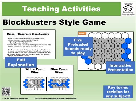 Blockbusters Style Game Interactive Presentation Pedagogy Series Teaching Resources