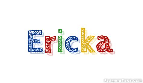 Ericka شعار اسم أداة تصميم مجانية من النص المشتعلة