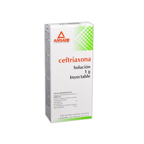 Ceftriaxona Amsa Sol Iny Iv C1 Fco Amp 1 G10 Ml