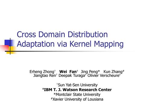cross domain distribution adaptation via kernel mapping ppt download