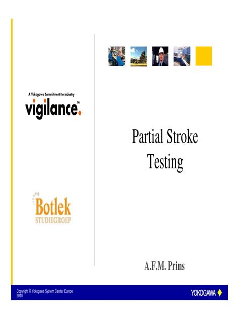 Partial Stroke Test Yokogawa A F M Prins Pdf Pdf Safety Prevention