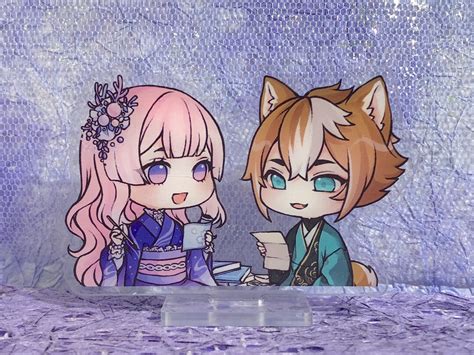 Hikari Genshin Impact 4 Sangonomiya Kokomi Gorou Chibi Acrylic Stand Etsy