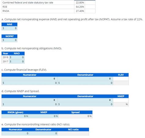Solved Direct Computation Of Nonoperating Returna Compute