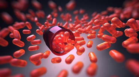 약병에서 의학적 개념을 흘리는 항생제 캡슐의 3d 렌더링 아스피린 약 정제 항생 물질 배경 일러스트 및 사진 무료 다운로드