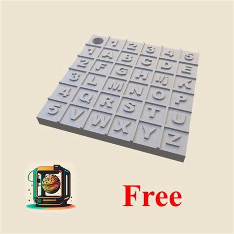Free Stl File Polybius Cipher Square 🟪 ・3d Printable Object To