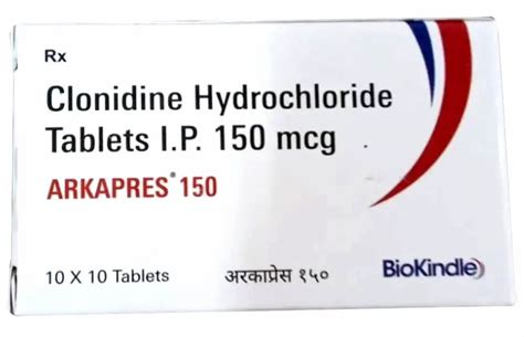 Clonidine Hydrochloride Tablets Ip 150 Mcg Arkapres 150 At ₹ 123box Catapres In Ahmedabad