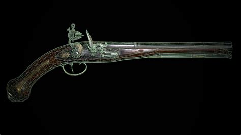 전투 시즌의 부싯돌 권총 모델과 텍스처 3d 모델 20 Unknown Fbx Obj Free3d