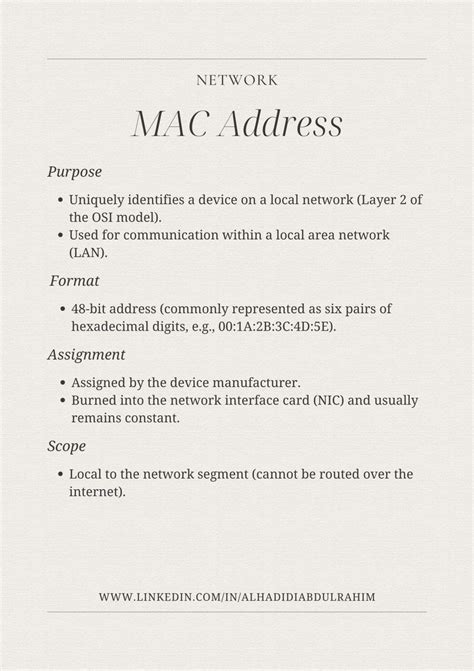 Mac Address The Unique Identifier In Networking Abdulrahim Alhadidi Posted On The Topic