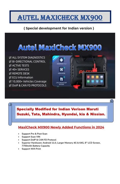 Autel Car Scanner At ₹ 65000piece Car Scanner In Gurugram Id