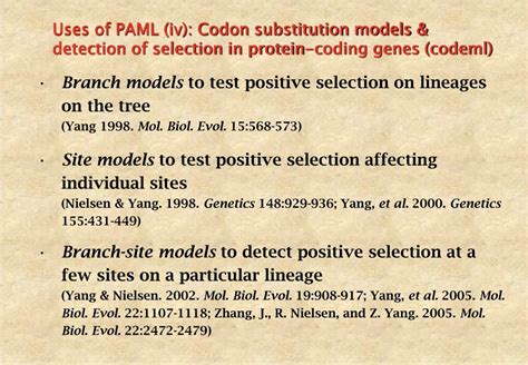 Ppt Paml Phylogenetic Analysis By Maximum Likelihood Powerpoint Presentation Id4561255