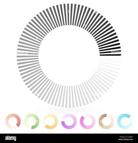 Segmented Preloader Buffer Shape Or Progress Indicator Eps10 Stock