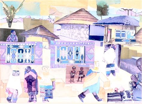 Sam Nhlengethwa Ndebele Village Mutualart