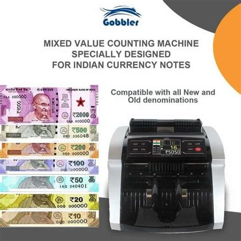 Gobbler Gb9788e Mix Note Counting Machine Fully Automatic Cash Counter With Fake Note Detection