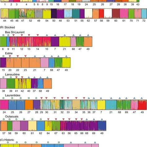 bayesian individual clustering results with structure for a unstocked