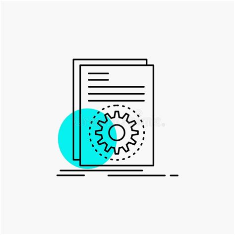 Code Excutable Dossier Fonctionnement Ligne Icne De Manuscrit Illustration De Vecteur