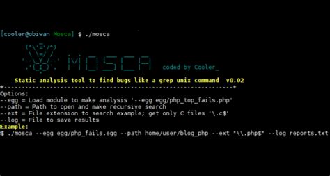Mosca Manual Static Analysis Tool To Find Bugs Darknet
