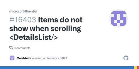 items do not show when scrolling · issue 16403 · microsoft fluentui