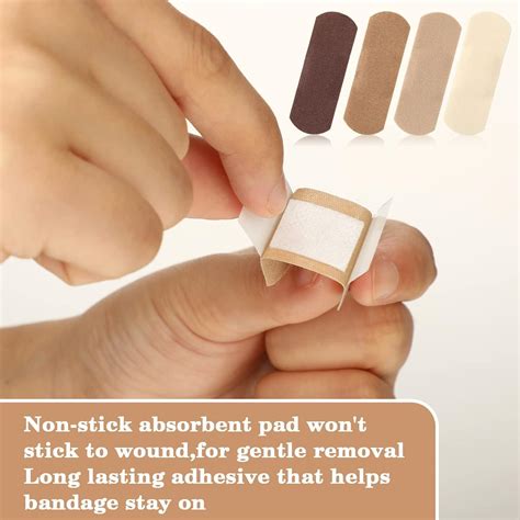 200 Count Skin Tone Flexible Fabric Adhesive Bandages For Wound Care