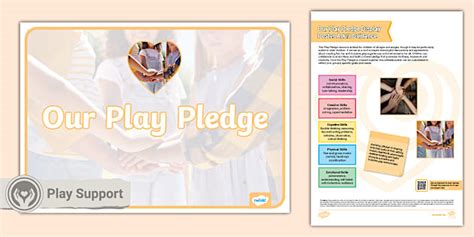 Our Play Pledge Editable Display Poster