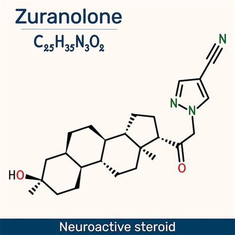 Molécula De Zuranolona Esteroide Neuroativo Utilizado No Tratamento Da