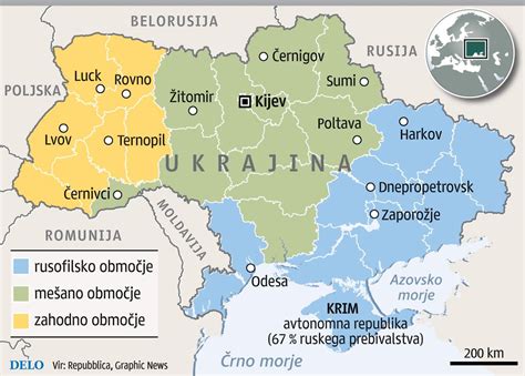 Pogled Na Zemljevid Ukrajine