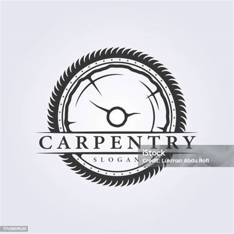 목수 로고 목재 기호 아이콘 벡터 일러스트레이션 디자인 Diy에 대한 스톡 벡터 아트 및 기타 이미지 Diy 가구 개념 Istock