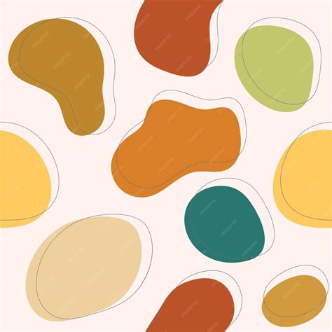 Premium Vector Abstract Seamless Flat Blob Doodle Pattern