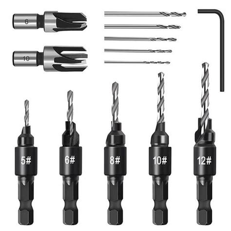 Countersink Drill Bit Yrmaups Countersink Drill Bit Set 5pcs