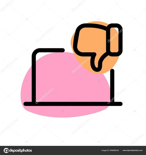 Negative Sentiment Laptop Digital Content Stock Vector By ©get4net