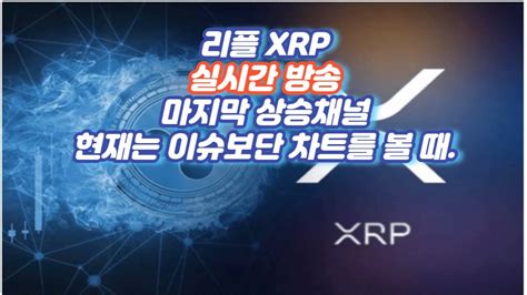 리플 Xrp 실시간 방송 마지막 상승채널 현재는 이슈보다 차트를 볼 때 Youtube
