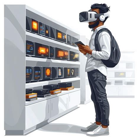 Tech Entrepreneur Arvr Developer In A Virtual Illustration Premium Ai Generated Image