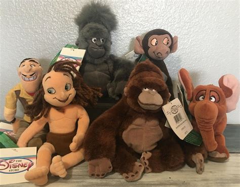 Disney Tarzan Bean Bag Plush Toys Clayton Tantor Terk Kala Baboon Dolls