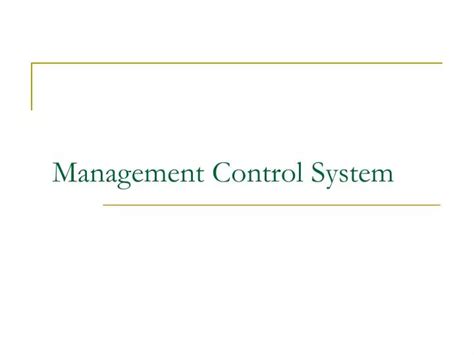 PPT Management Control System PowerPoint Presentation Free Download ID