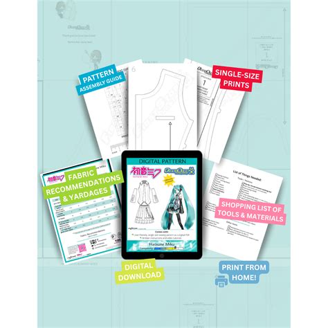 Hatsune Miku Digital Sewing Pattern First Stop Cosplay